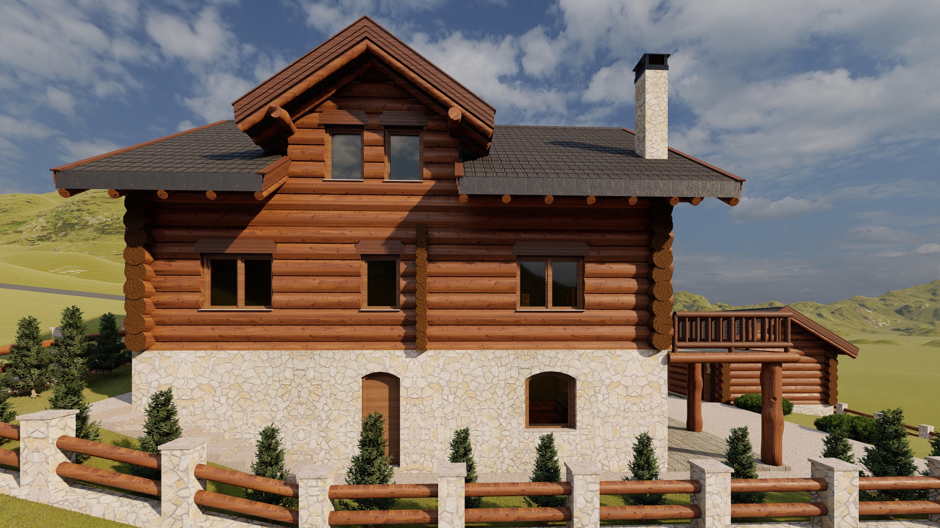 Objekat 7 – Etno Gajevi – Brvnare, Drvene kuće od balvana i drveni nameštaj (enterijer i eksterijer)