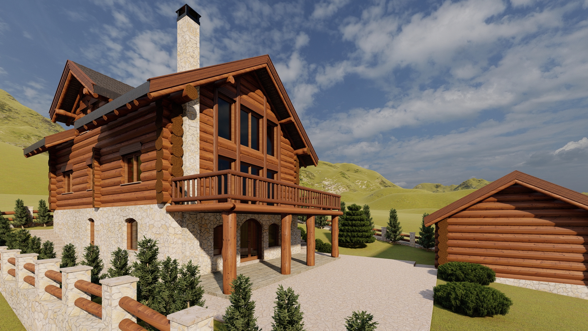 Objekat 7 – Etno Gajevi – Brvnare, Drvene kuće od balvana i drveni nameštaj (enterijer i eksterijer)